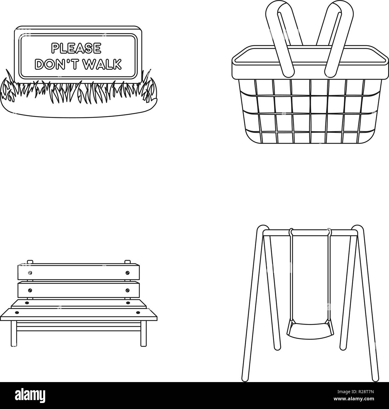 Clean park with children Stock Vector Images - Alamy