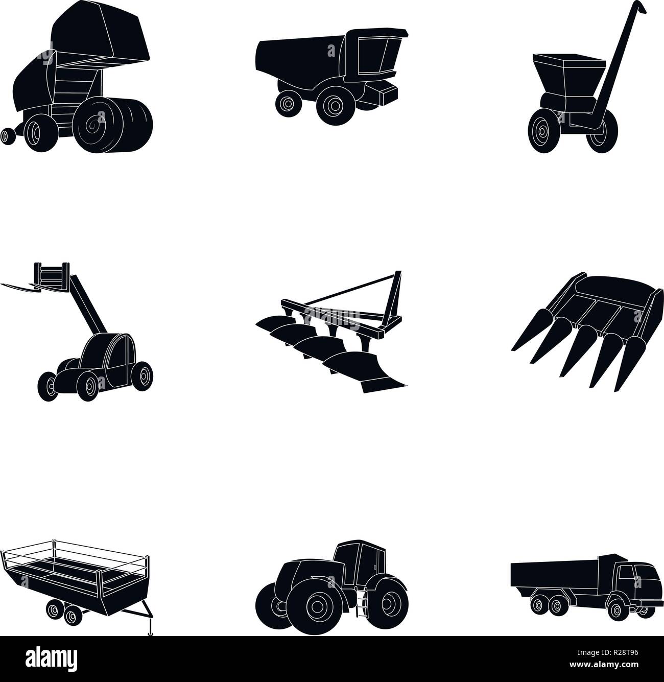 agricultural,agriculture,attachment to the tractor,bale,barrel,black ...