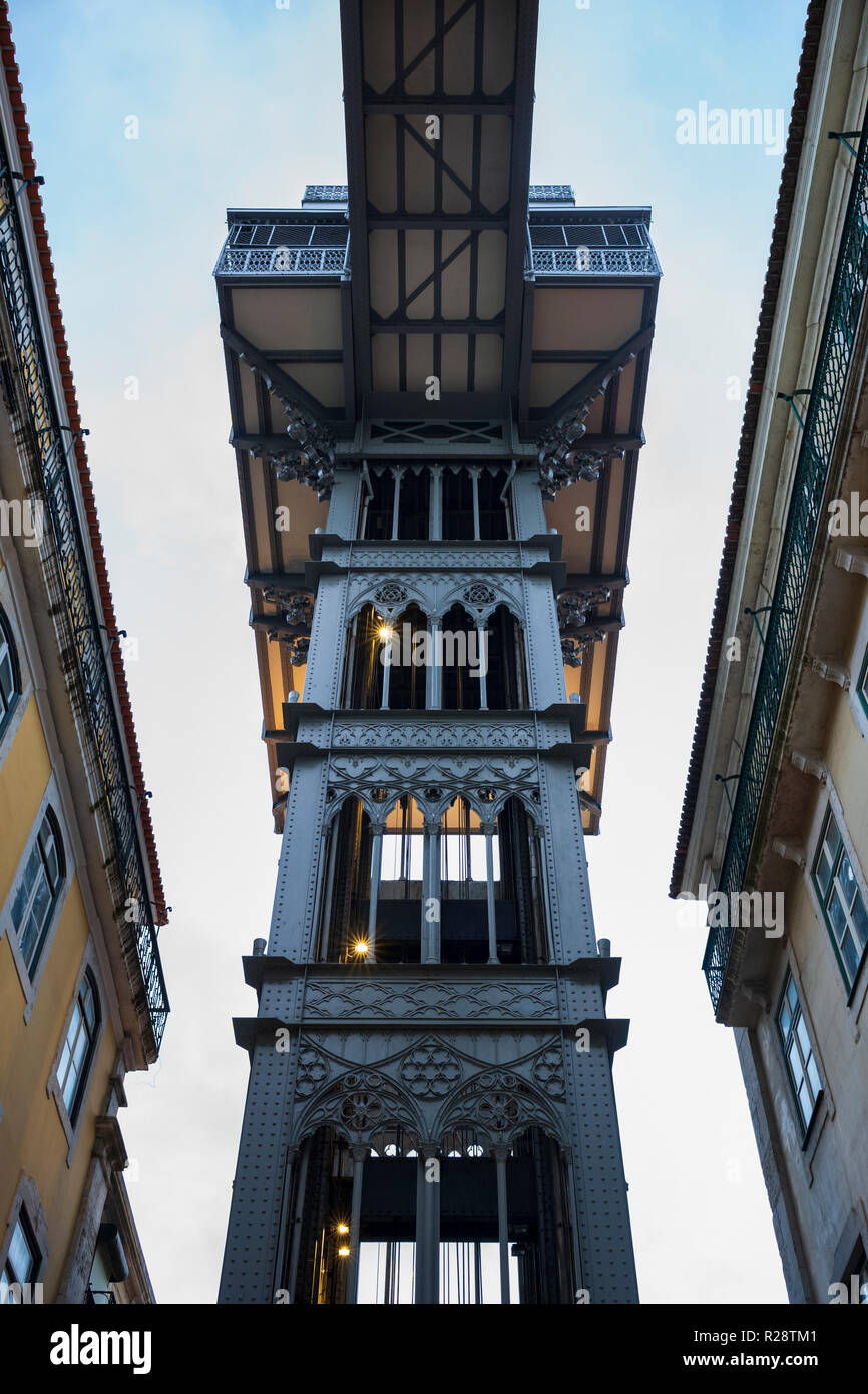 Tourism elevator neo gothic iron the santa justa iron lift hi-res stock ...