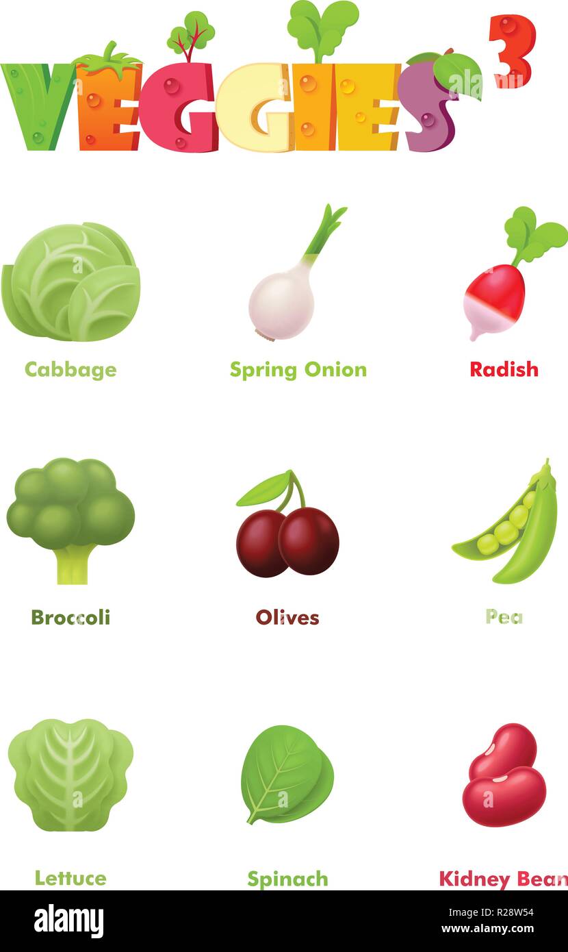 Vector vegetables icon set Stock Vector Image & Art - Alamy