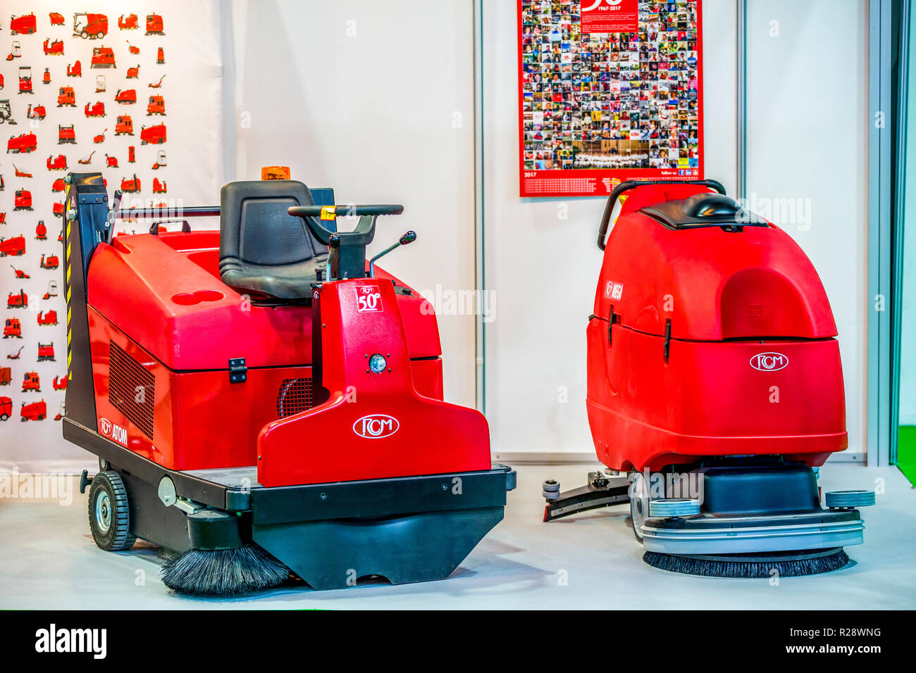 Commercial floor cleaning machines Stock Photo - Alamy