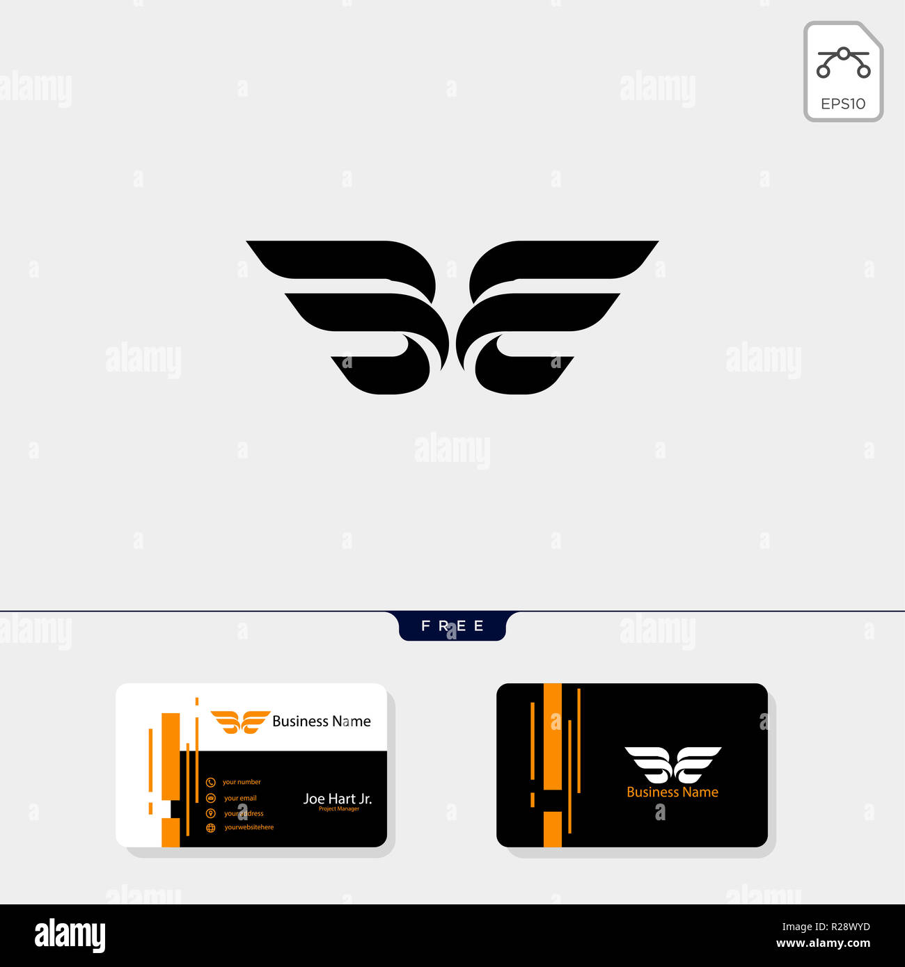 minimal initial B wings creative logo template vector illustration, get ...