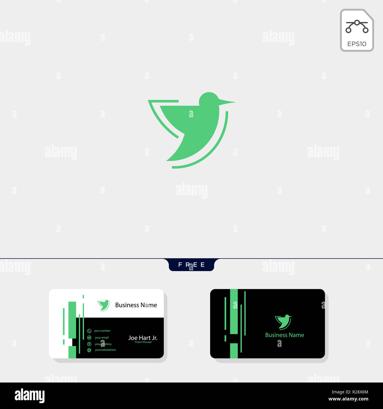 hummingbird creative logo template, vector illustration free business ...
