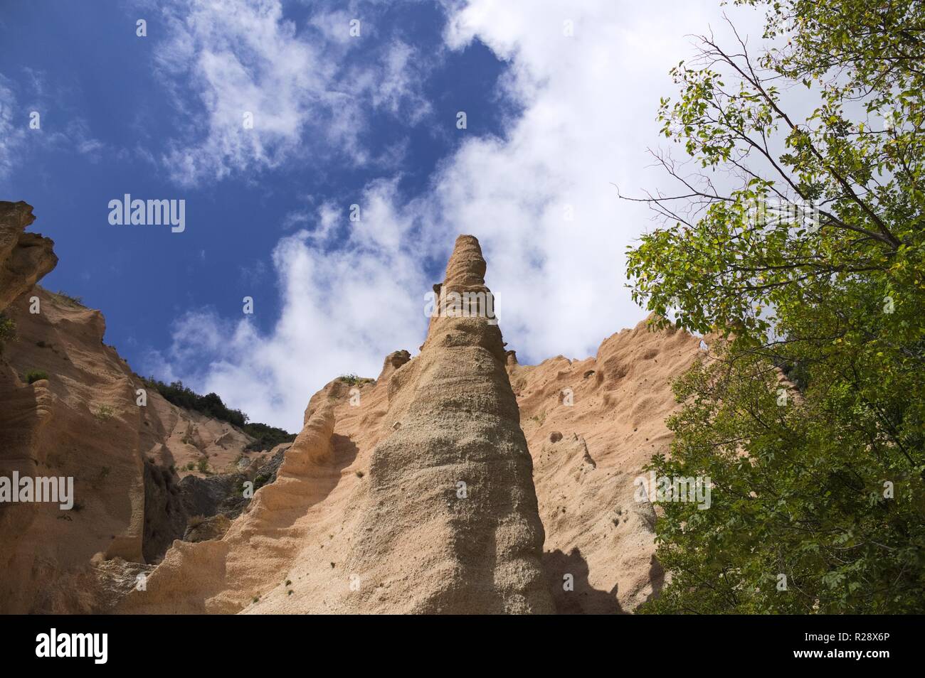 Geological formation in the center of Italy - Lame Rosse canyon (Marche ...