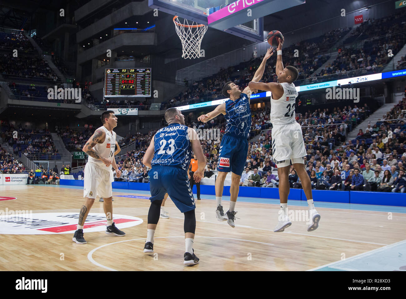 Madrid, Spain. 18th Nov, 2018. Edy Tavares during Real Madrid victory ...