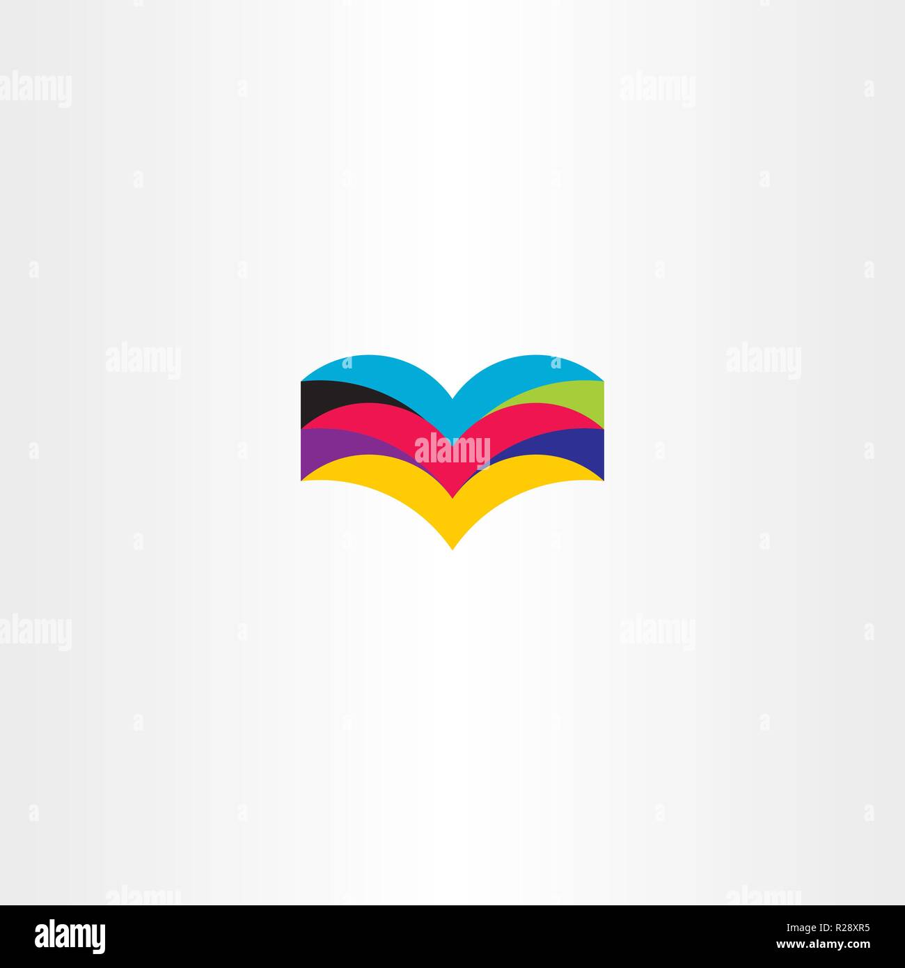 colorful book icon logo element sign Stock Vector Image & Art - Alamy
