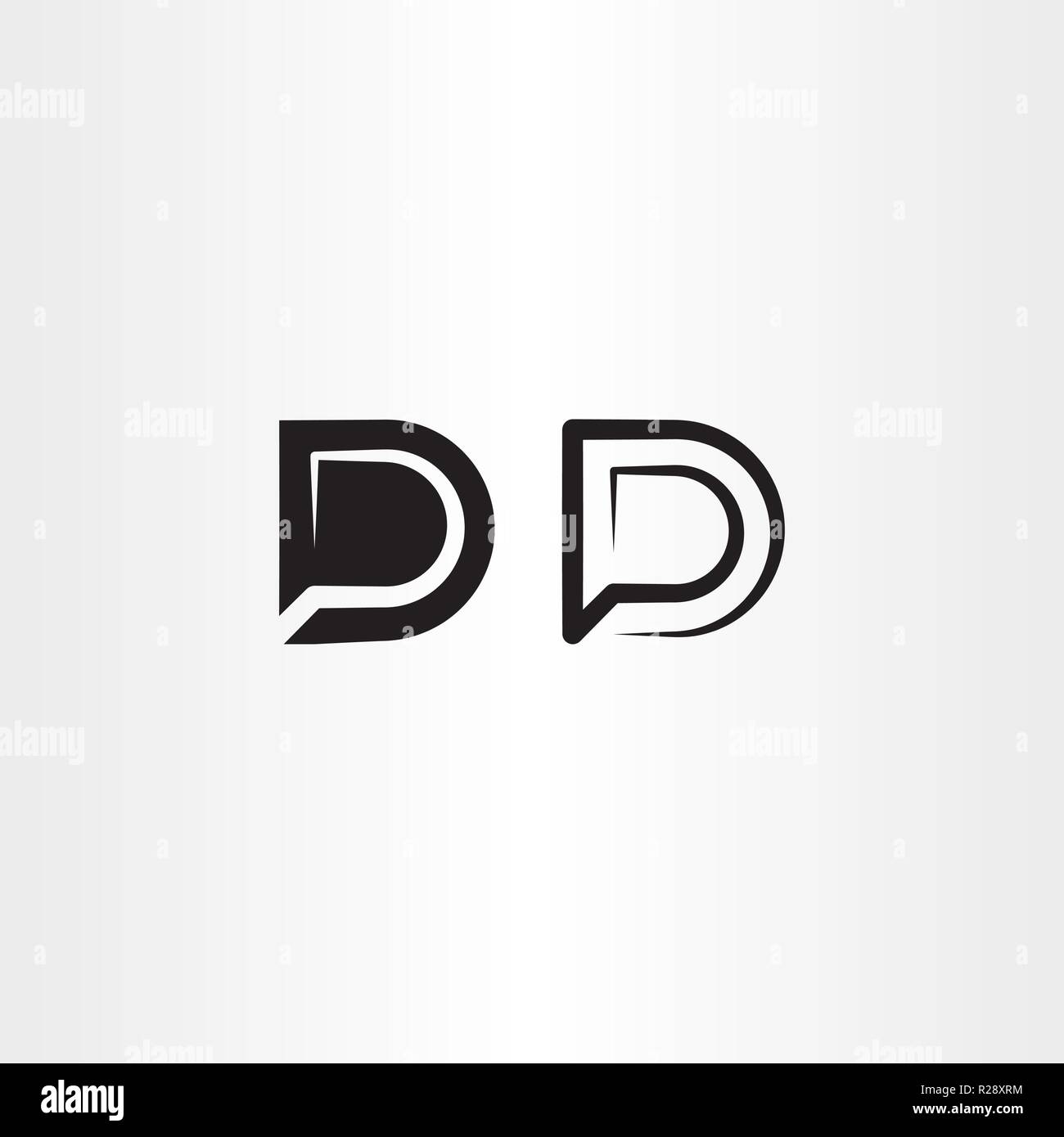 d logo icon black letter symbol Stock Vector Image & Art - Alamy