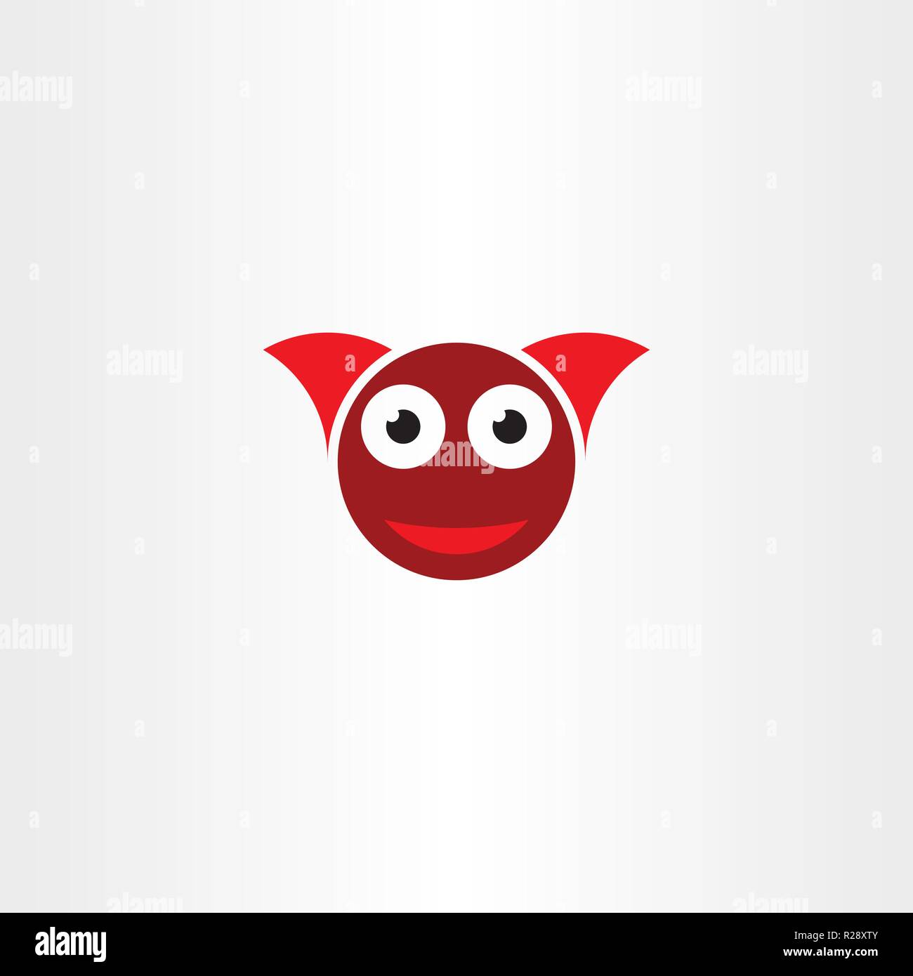 funny devil face with horns logo vector Stock Vector Image & Art - Alamy