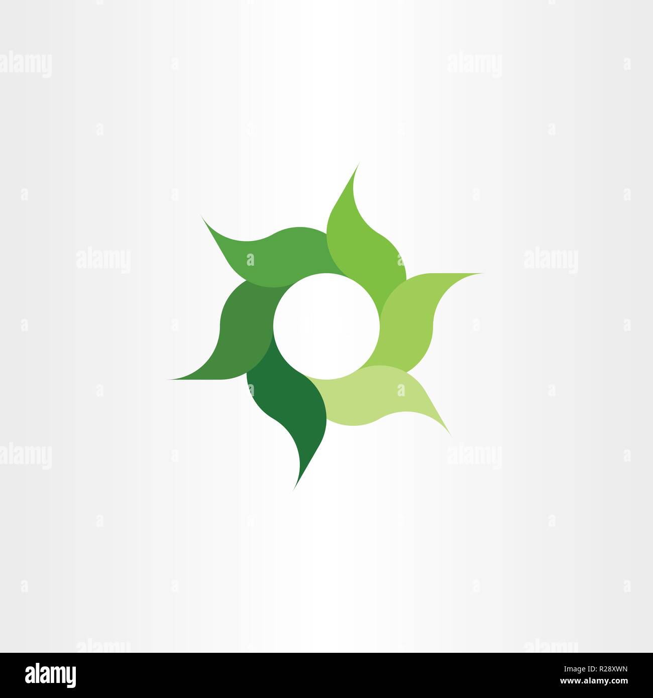 green eco leaves circle logo symbol element Stock Vector Image & Art ...
