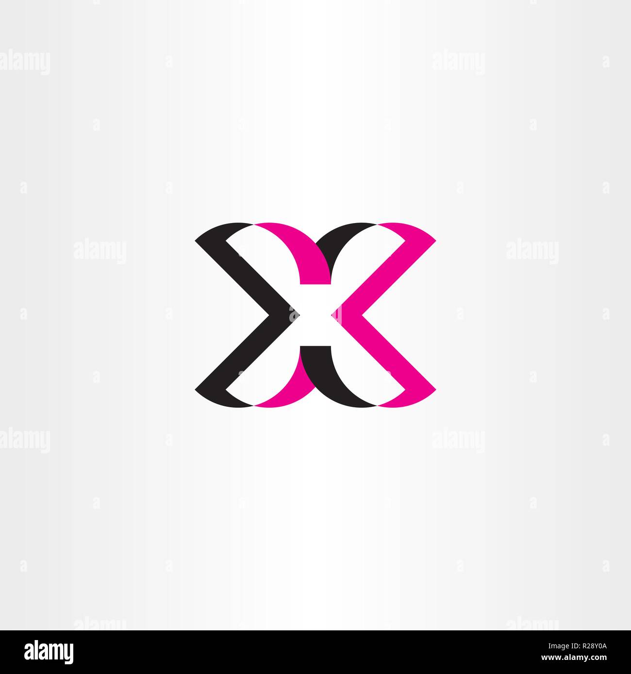 letter x black magenta logo symbol Stock Vector Image & Art - Alamy