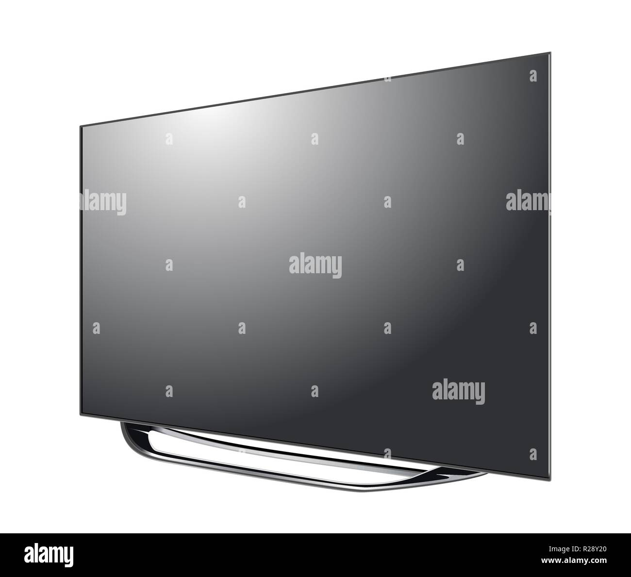 Black LED tv screen blank isolated on white background Stock Vector ...
