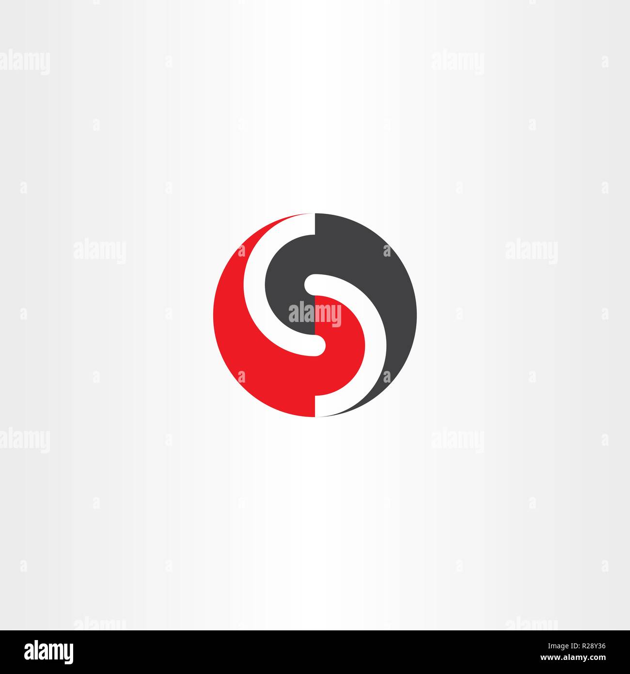 s letter red black logo icon Stock Vector Image & Art - Alamy