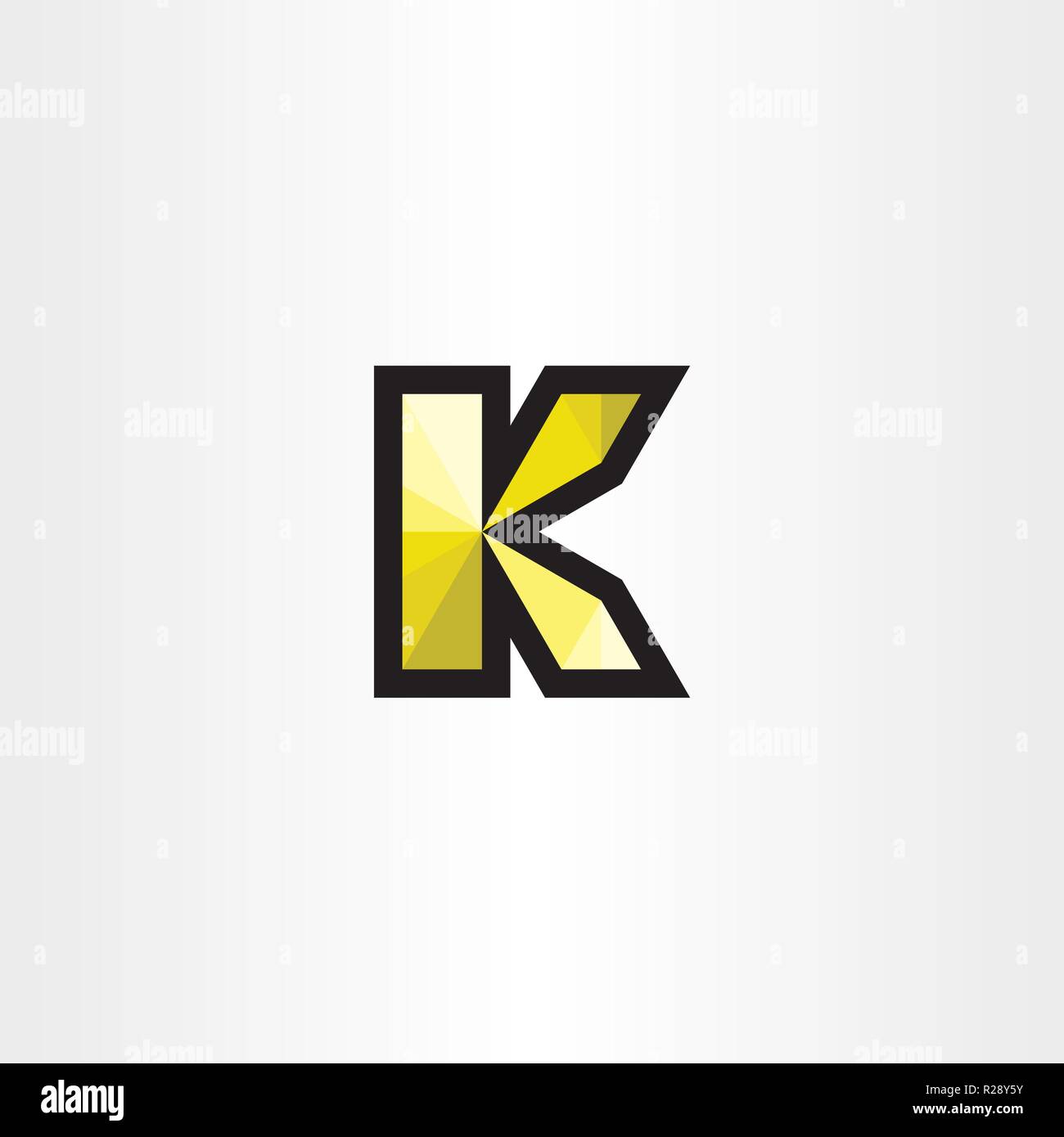 yellow black k letter icon vector symbol Stock Vector Image & Art - Alamy