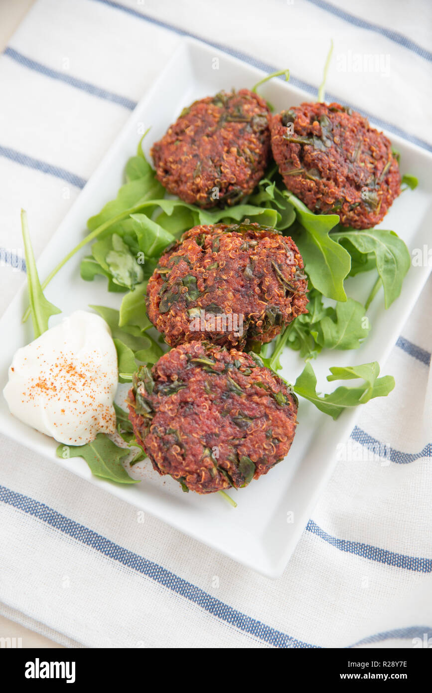 Beetroot burger top view hi-res stock photography and images - Alamy