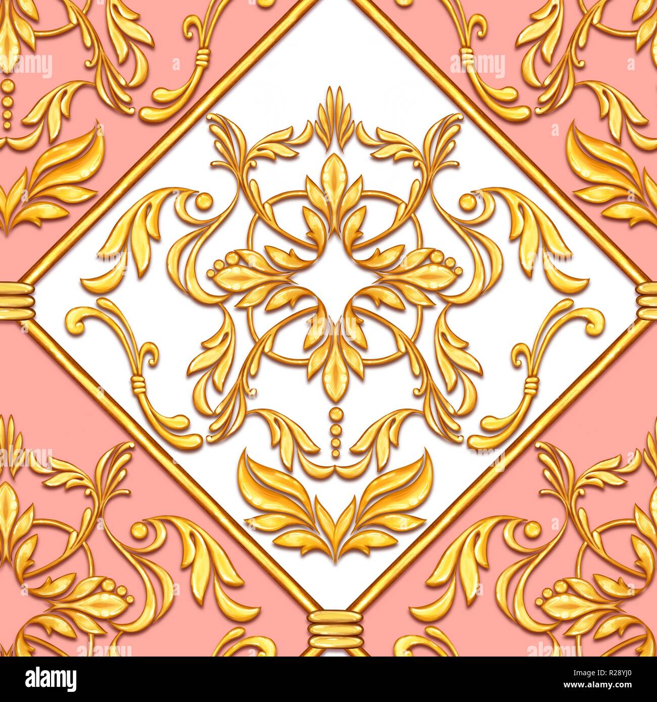 Seamless baroque pattern Stock Photo - Alamy