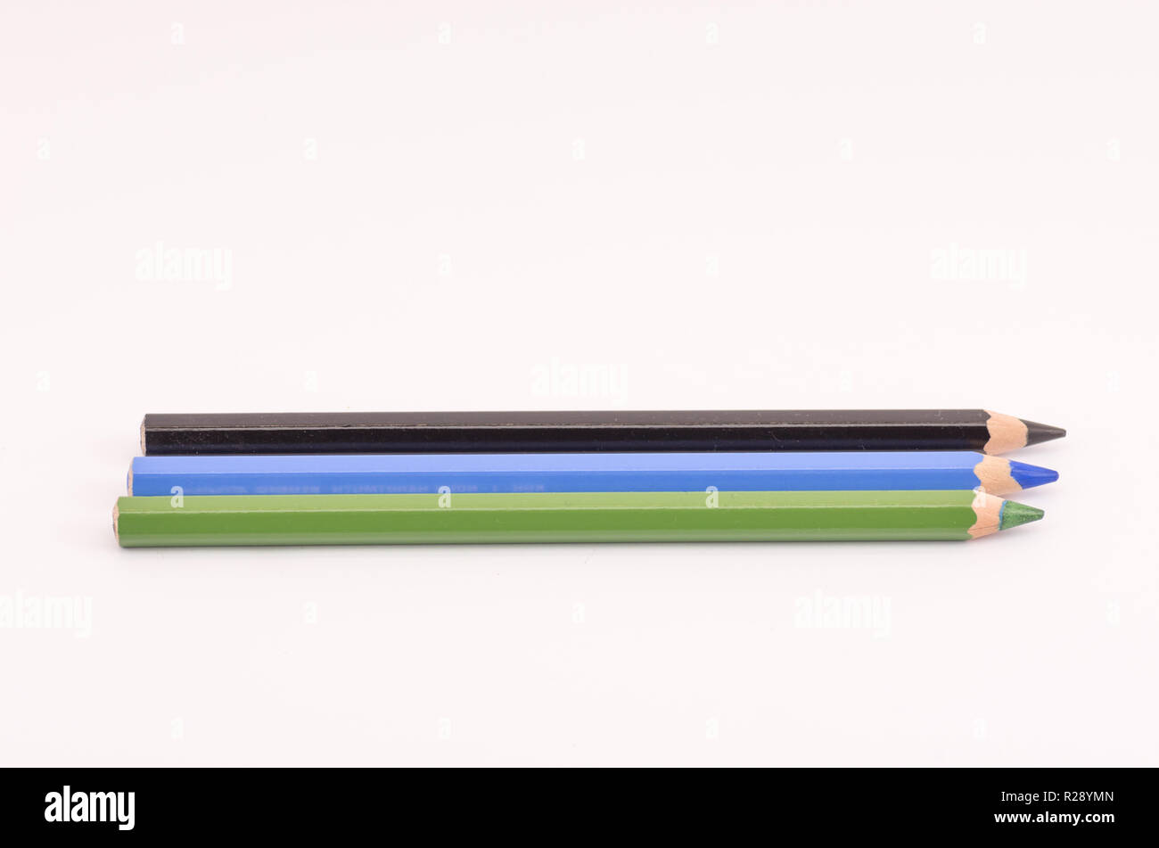 colored wooden pencils - drawing tools Stock Photo - Alamy