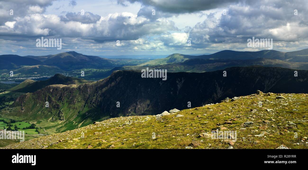 The ridgeline of Maiden Moor and High Spy Stock Photo - Alamy