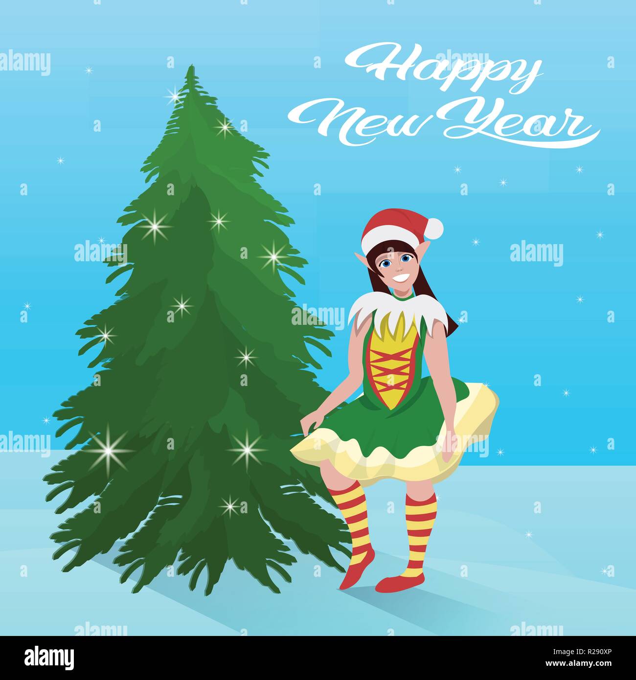 Beautiful elf girl Stock Vector Images - Alamy