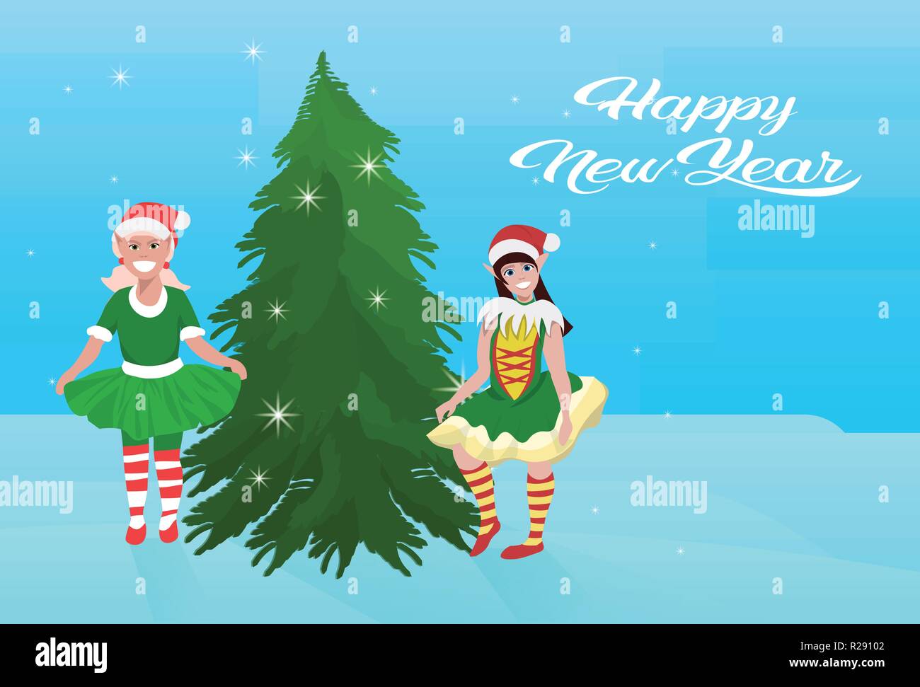 Christmas elf blonde girl hi-res stock photography and images - Alamy