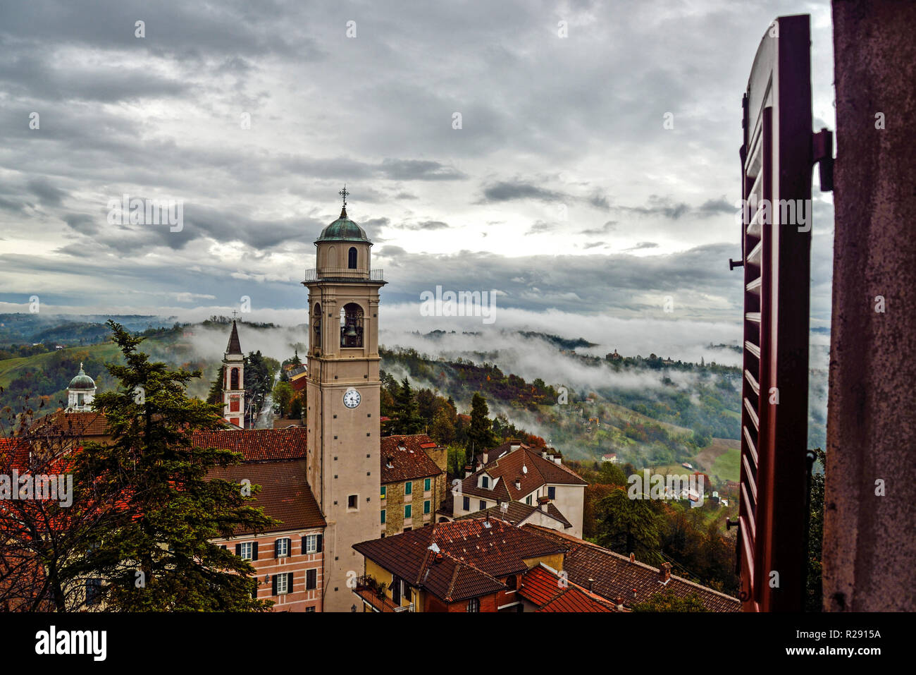 Piemonte, Italy Cremolino castle Stock Photo - Alamy