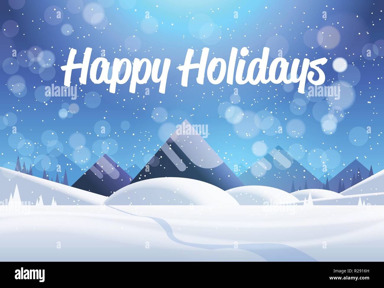 Snow woods Stock Vector Images - Alamy