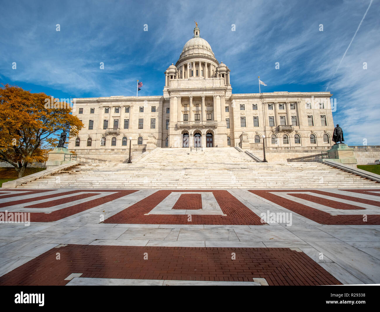 View of the Rhode Island State House With Clear Blue Skies during the ...