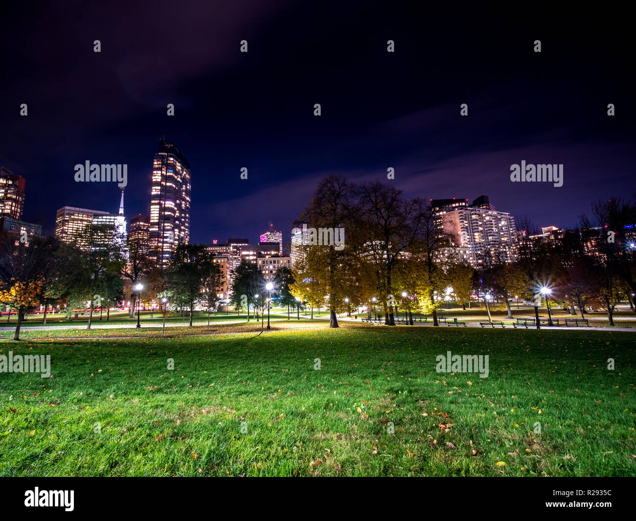 View of Boston Downtown Skyline from Boston Common Park Stock Photo - Alamy
