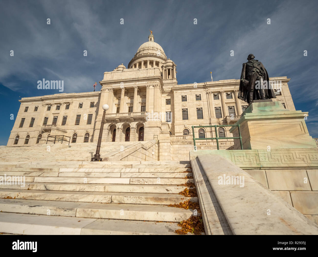 Stairs Leading to the Rhode Island State Library and State House Stock Photo - Alamy