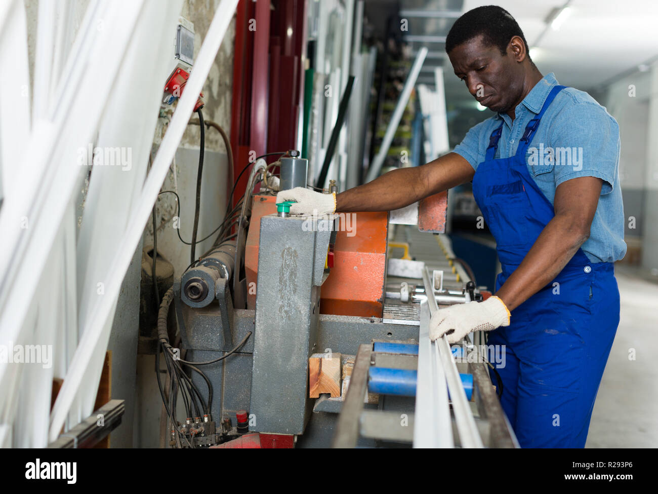 African american windows installation worker hi-res stock photography ...