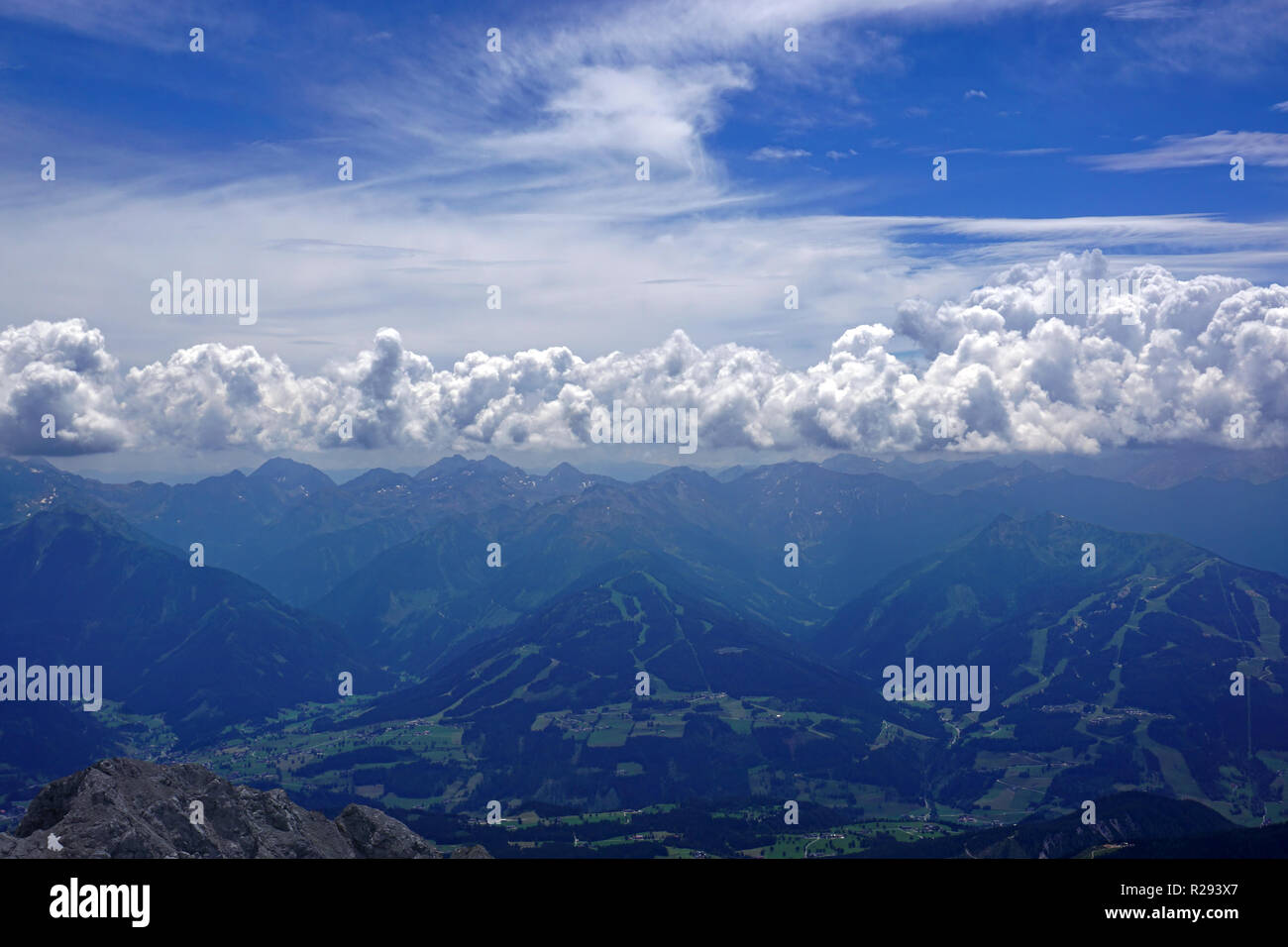 Austrian Alps landscape from Dachstein Stock Photo - Alamy