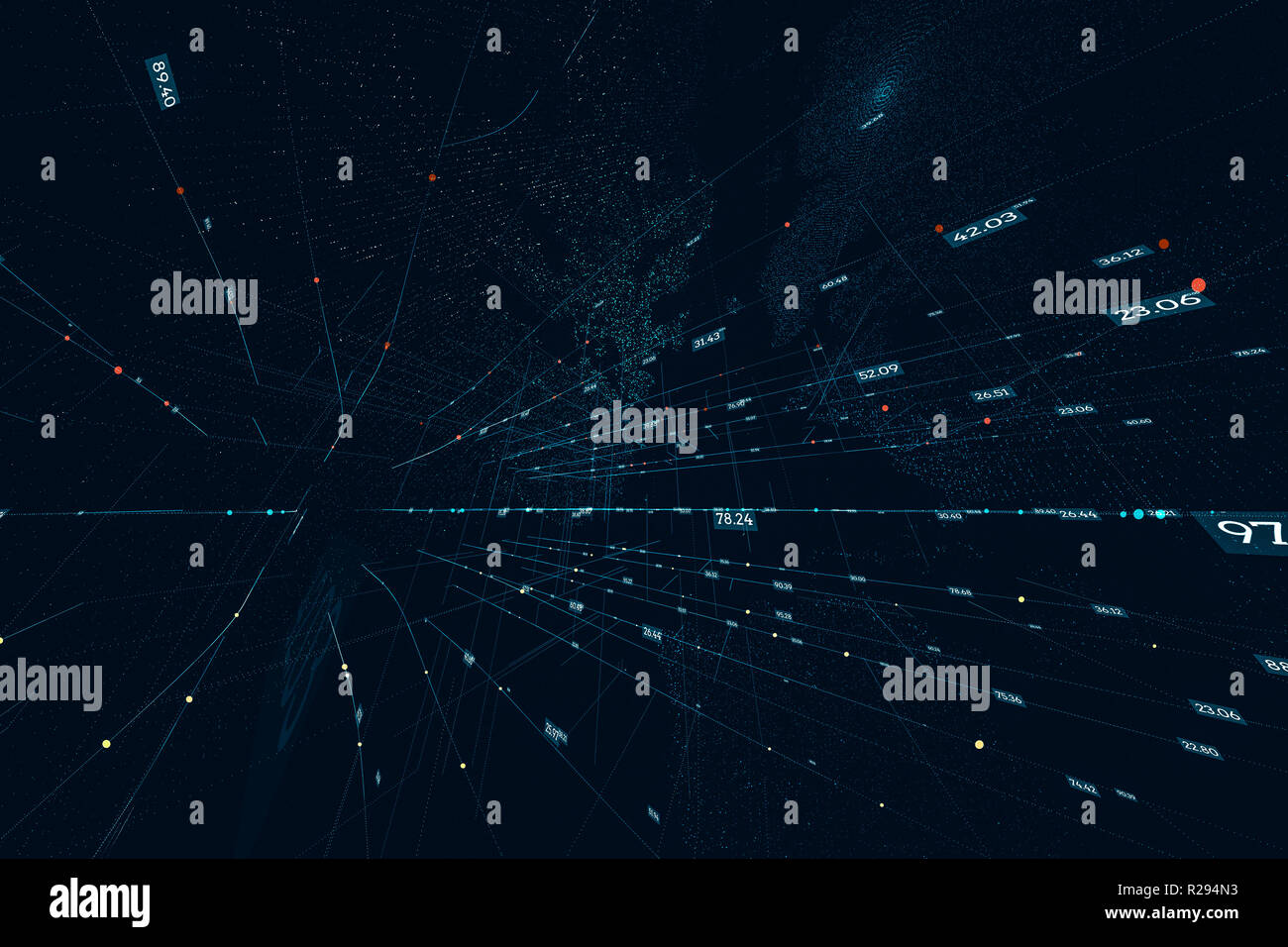 3d rendering, big data and finance Stock Photo - Alamy