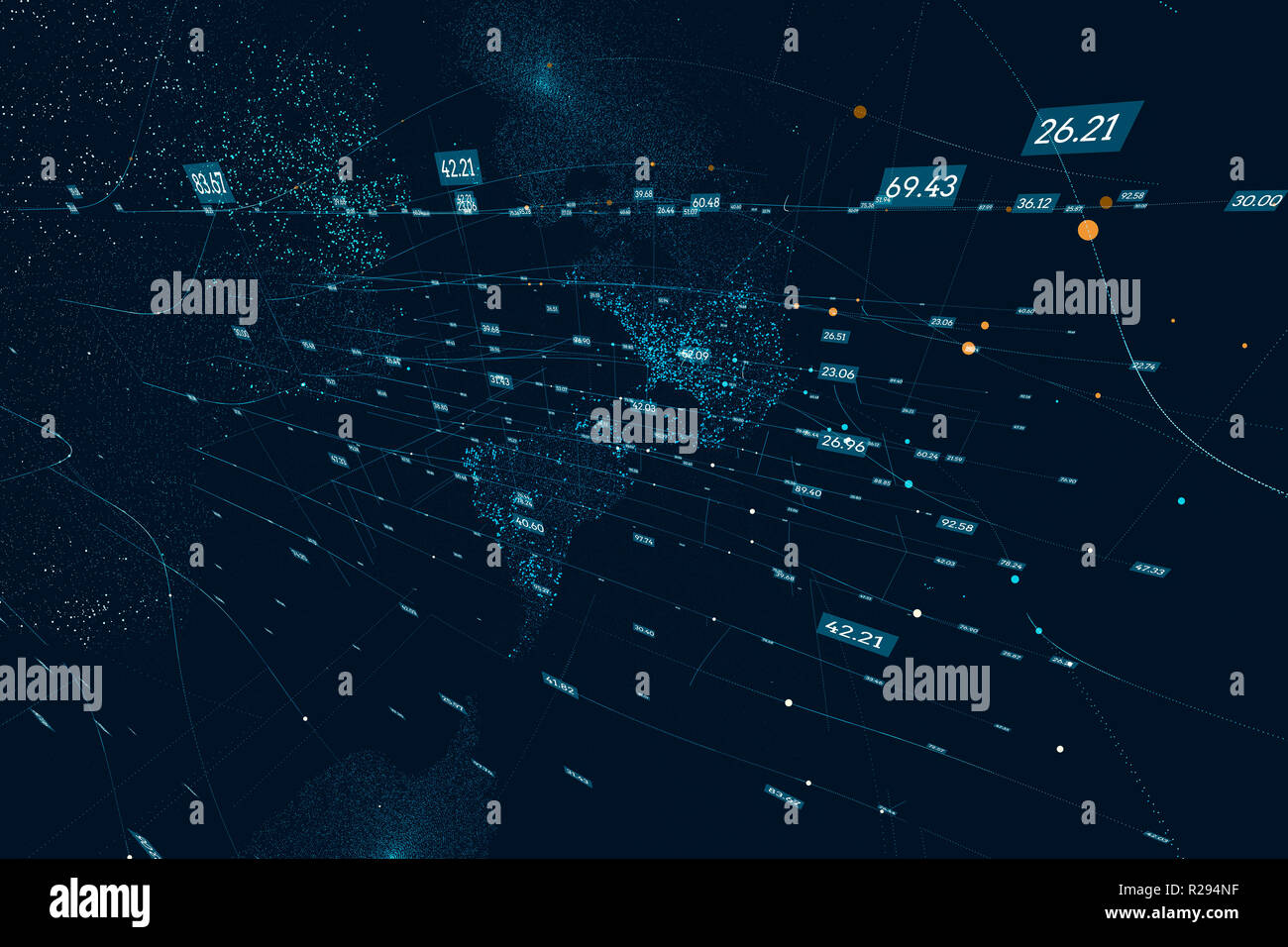 3d rendering, big data and finance Stock Photo - Alamy