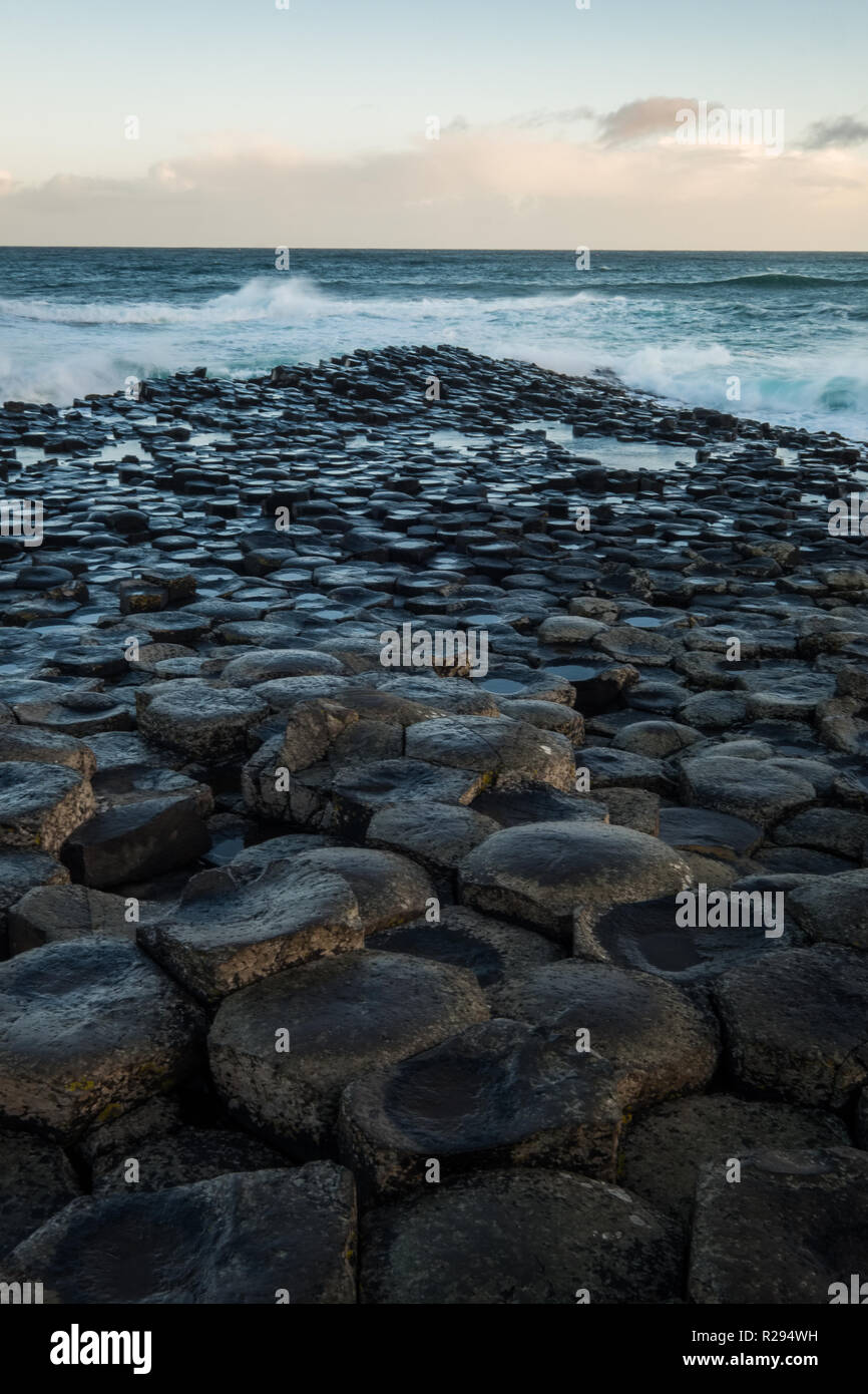 Landscape around Giant`s Causeway, A UNESCO world heritage site which ...