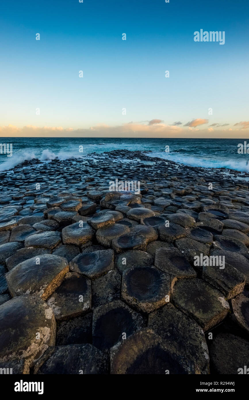 Landscape around Giant`s Causeway, A UNESCO world heritage site which ...