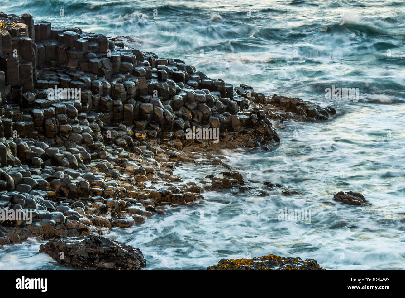 Landscape around Giant`s Causeway, A UNESCO world heritage site which ...