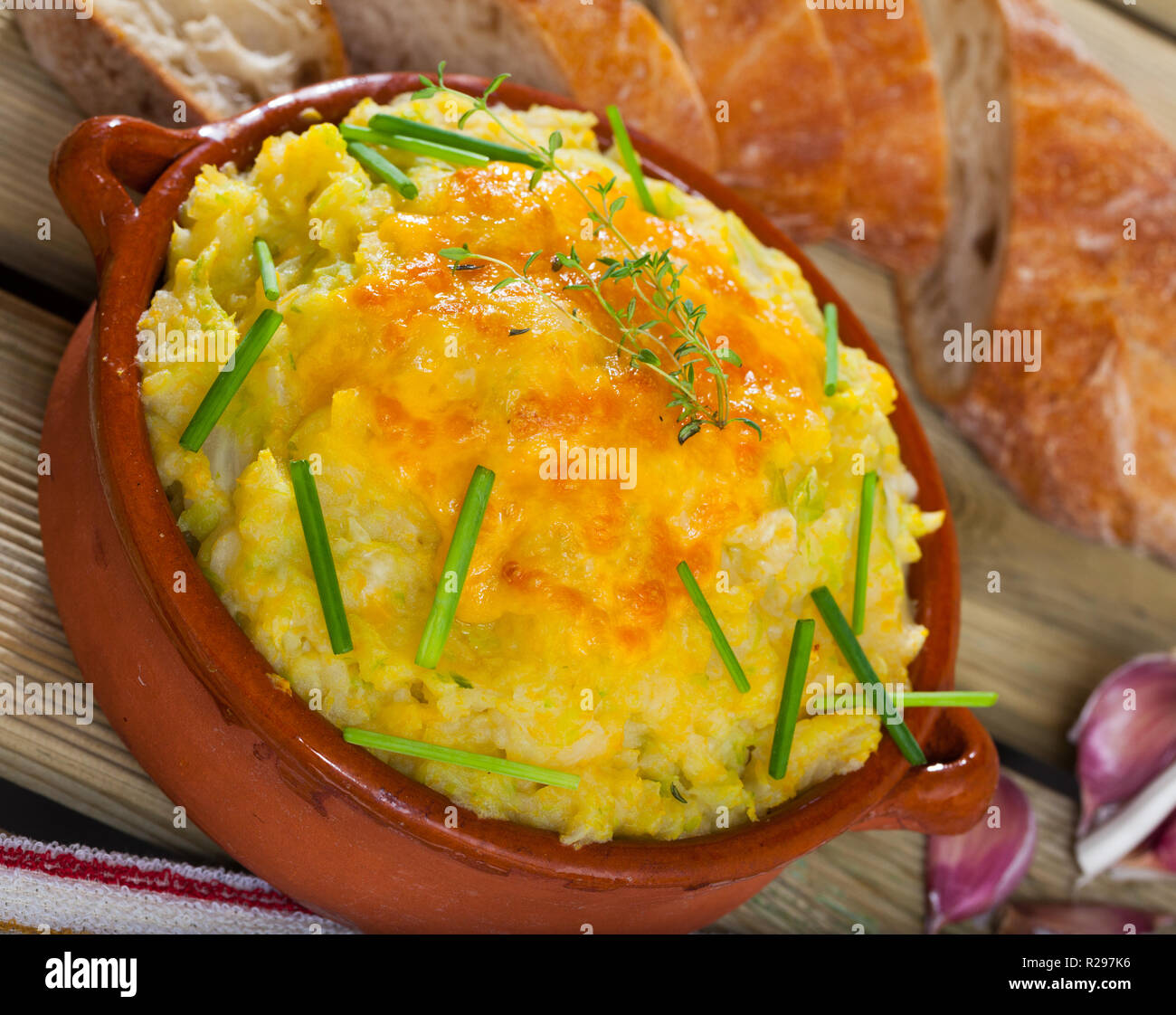 Scottish potato, national oven baked dish with cabbage and onion Stock ...