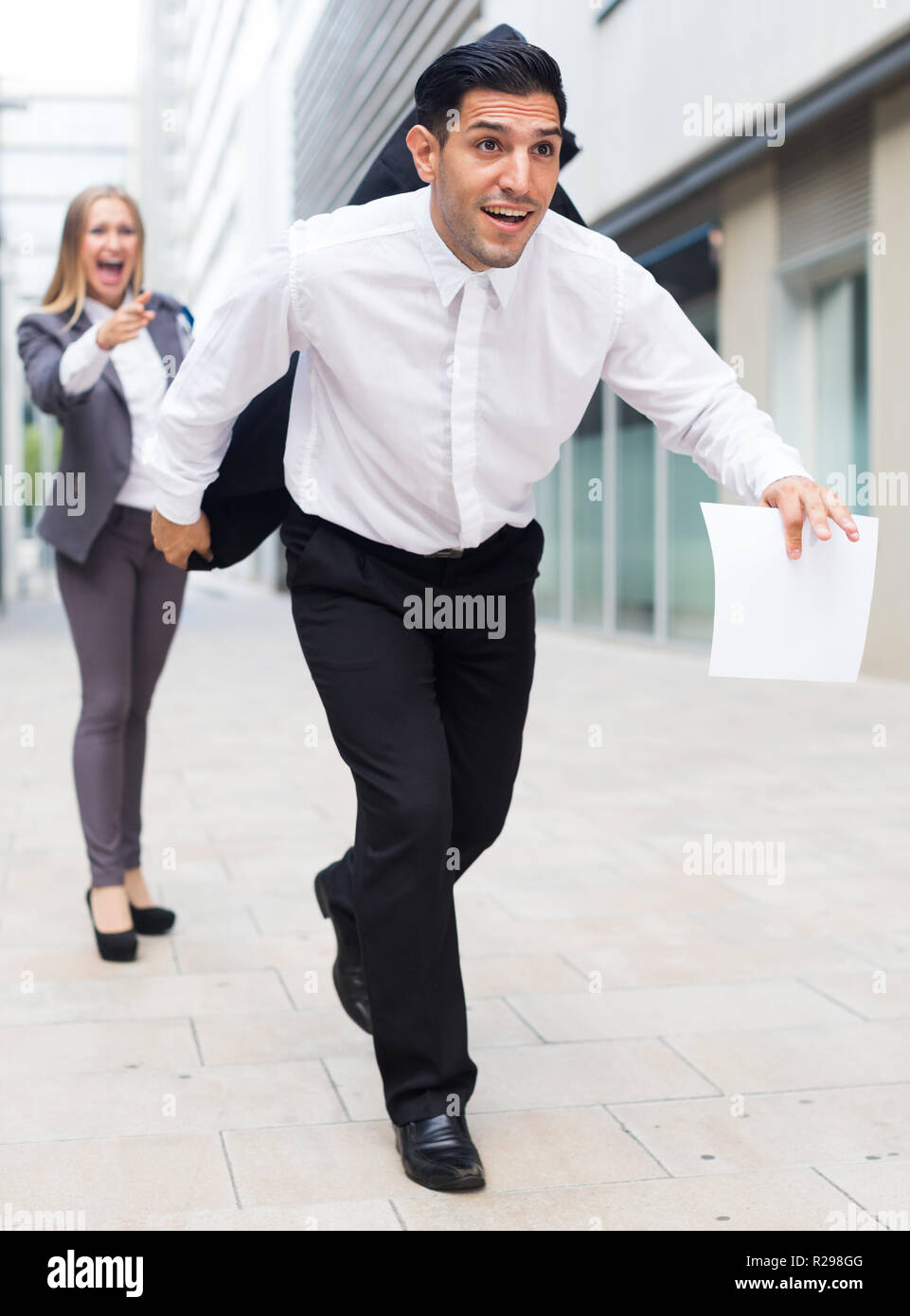 Running away from the boss hi-res stock photography and images - Alamy