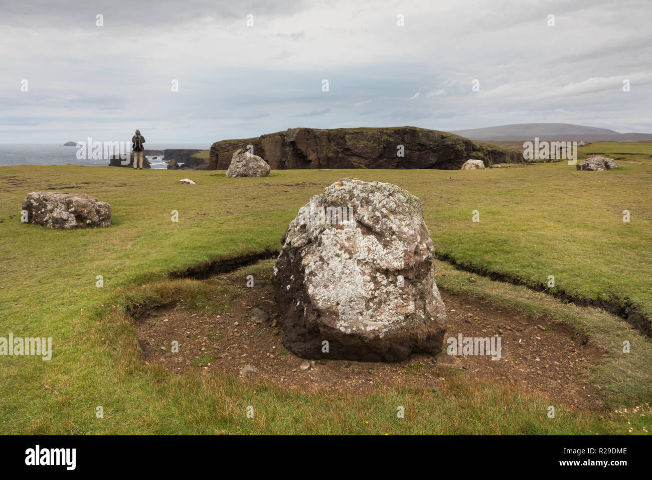 Lookout Eshaness, Shetland, UK Stock Photo - Alamy