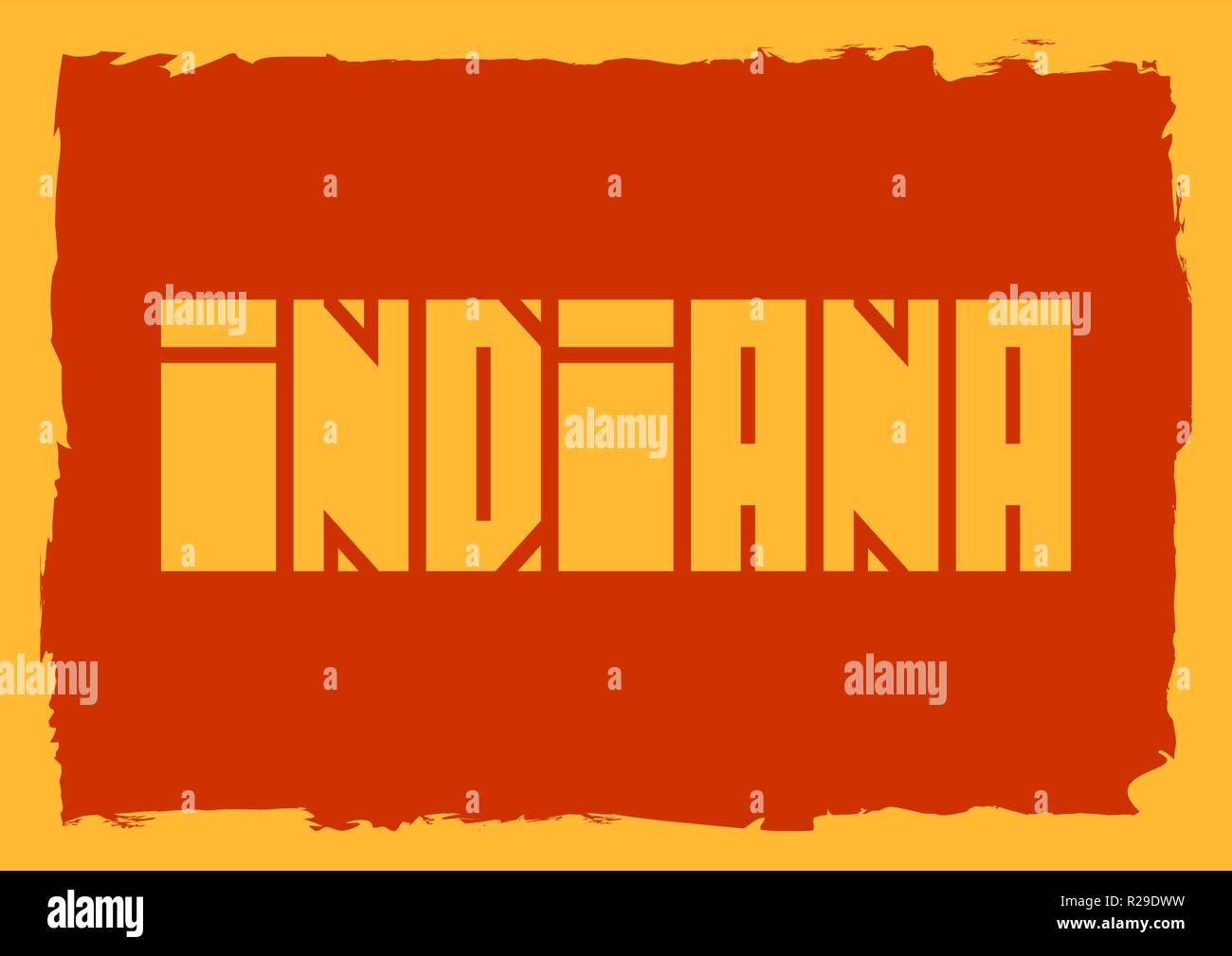Indiana state name Stock Vector Image & Art - Alamy