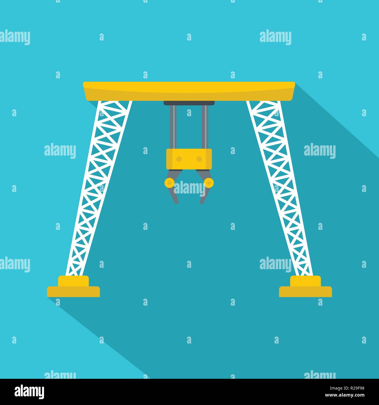 Robotic crane icon. Flat illustration of robotic crane vector icon for ...