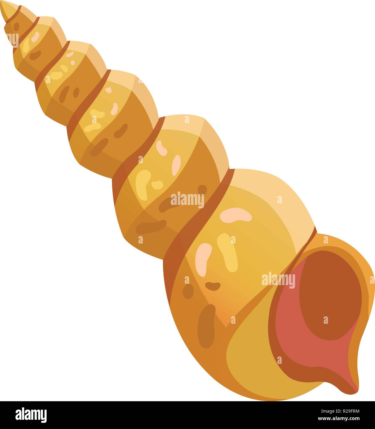 Twisted shell icon. Cartoon illustration of twisted shell vector icon ...