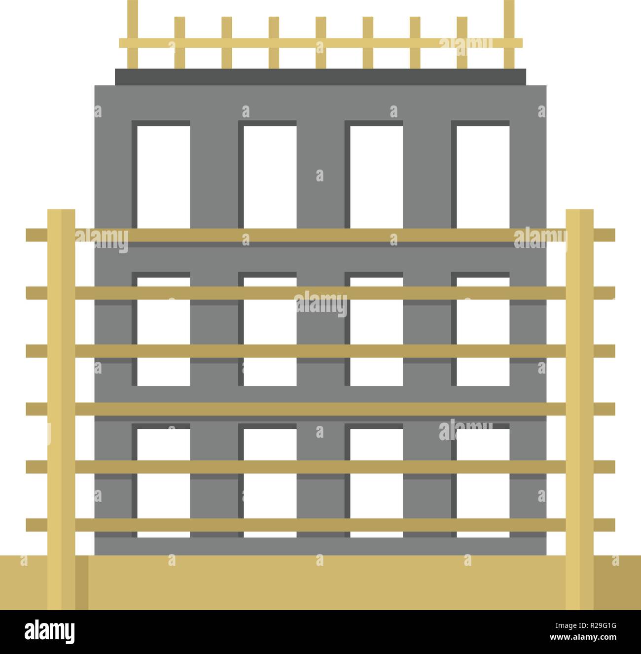 House exterior icon. Flat illustration of house exterior vector icon ...
