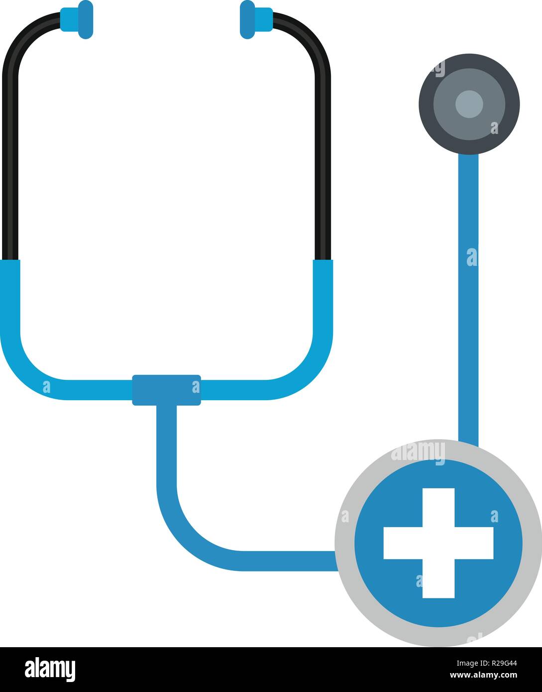 Stethoscope icon. Flat illustration of stethoscope vector icon for web ...