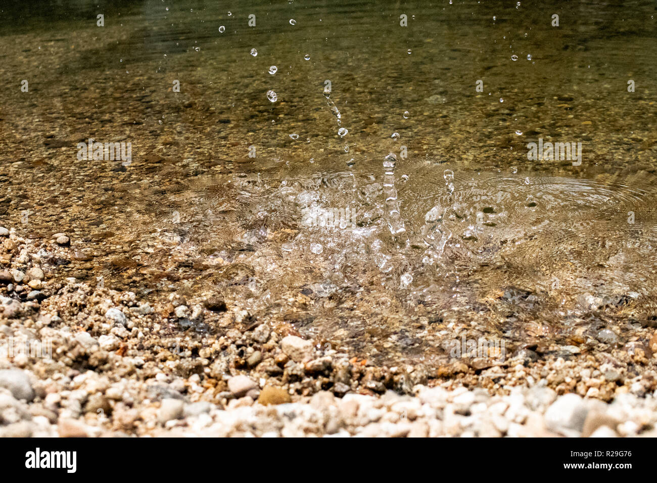 This is a picture of me throwing rocks into the water and photographing ...