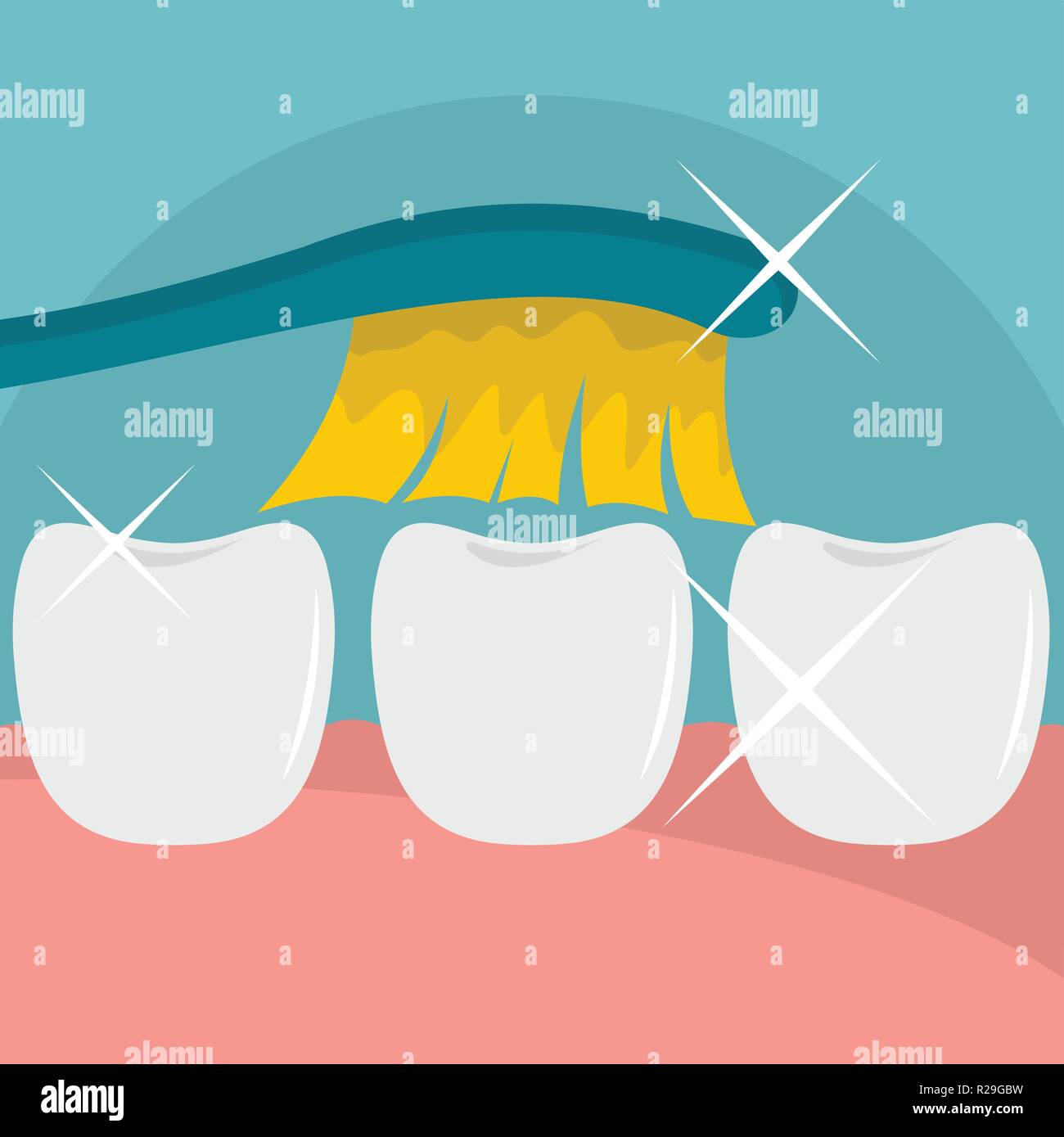Clean tooth icon. Flat illustration of clean tooth vector icon for web ...