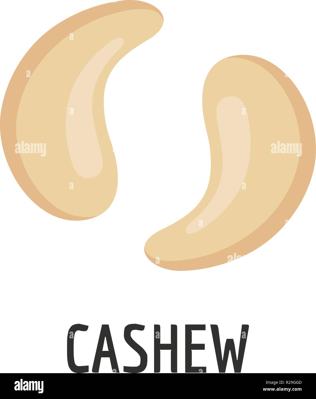 Cashew icon. Flat illustration of cashew vector icon for web Stock Vector Image & Art - Alamy
