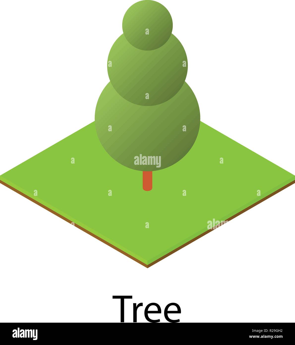 Tree icon. Isometric illustration of tree vector icon for web Stock ...
