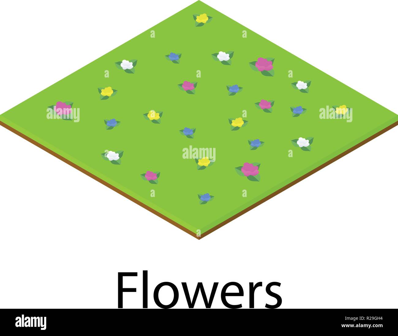 Flower icon. Isometric illustration of flower vector icon for web Stock ...