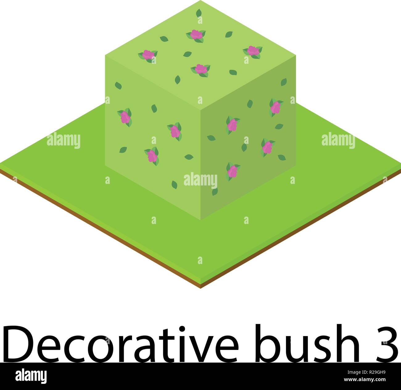 Bush icon. Isometric illustration of bush vector icon for web Stock ...