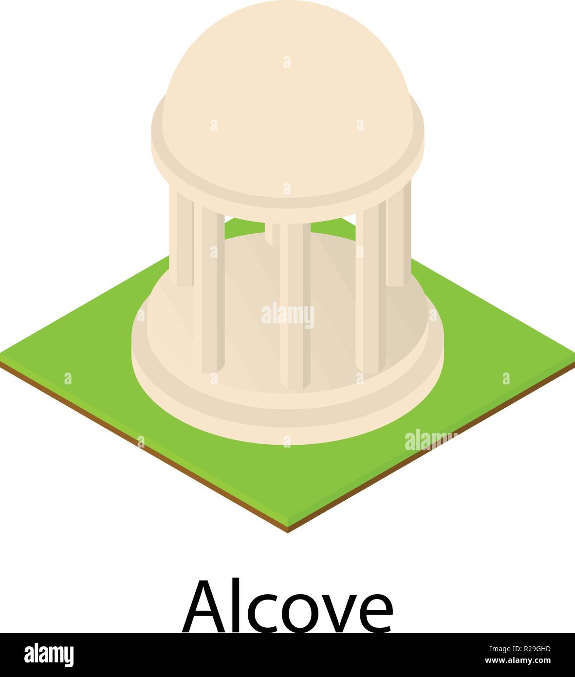 Park alcove icon. Isometric illustration of park alcove vector icon for ...